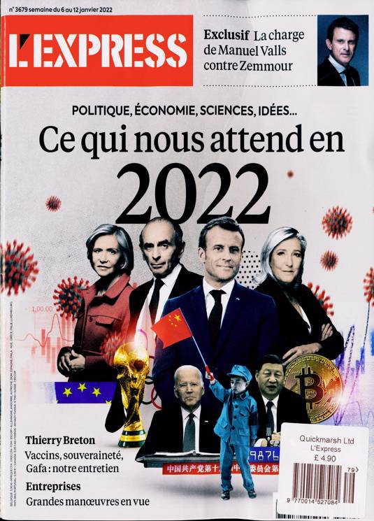 L Express Magazine Subscription | Buy at Newsstand.co.uk | French