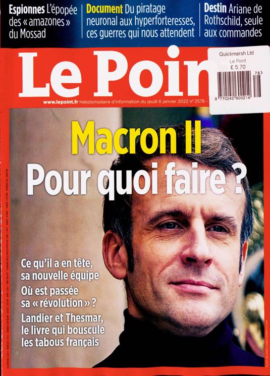 Le Point Magazine Subscription | Buy at Newsstand.co.uk | French