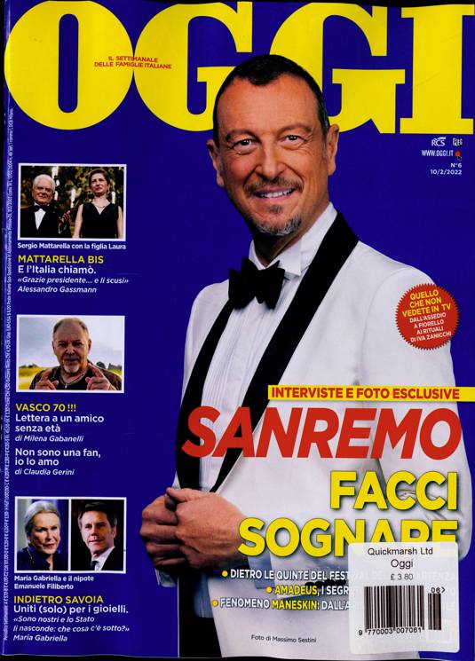 Oggi Magazine Subscription | Buy at Newsstand.co.uk | Italian