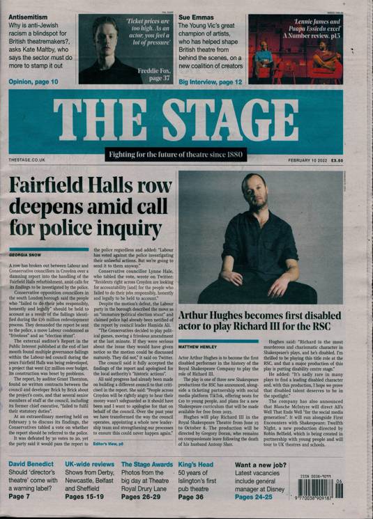 Stage Magazine Subscription | Buy at Newsstand.co.uk | Theatre & Dance