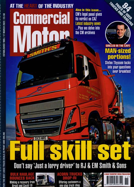Commercial Motor Magazine Subscription | Buy at Newsstand.co.uk | Trucking
