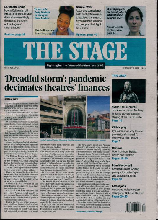Stage Magazine Subscription | Buy at Newsstand.co.uk | Theatre & Dance
