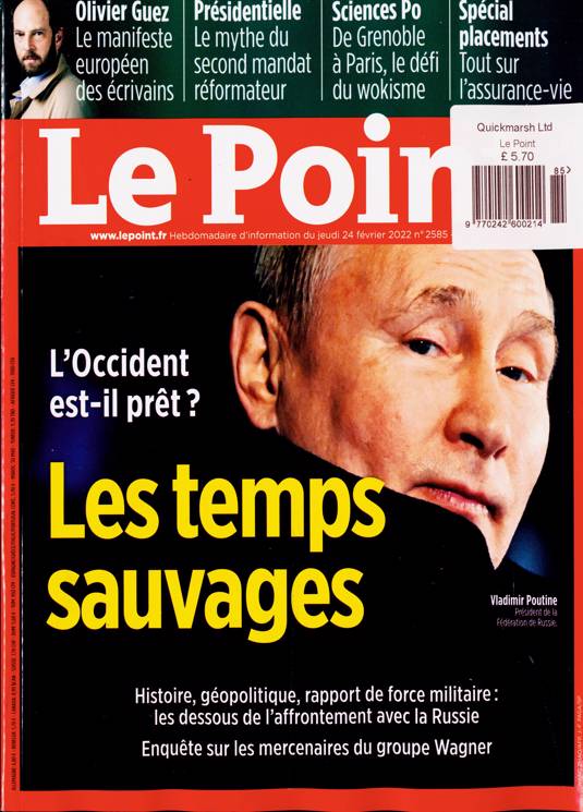 Le Point Magazine Subscription | Buy at Newsstand.co.uk | French