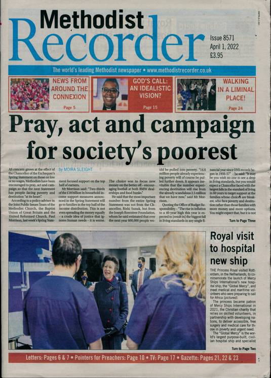 Methodist Recorder Magazine Subscription | Buy at Newsstand.co.uk ...