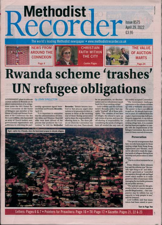 Methodist Recorder Magazine Subscription | Buy at Newsstand.co.uk ...