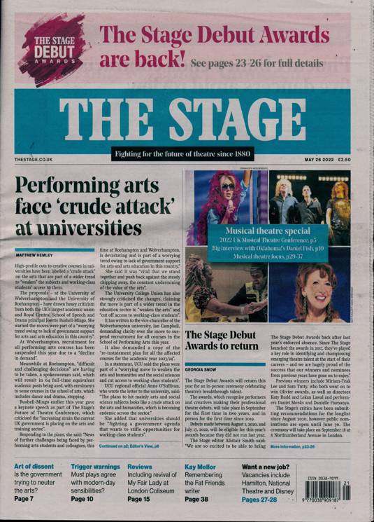 Stage Magazine Subscription | Buy at Newsstand.co.uk | Theatre & Dance