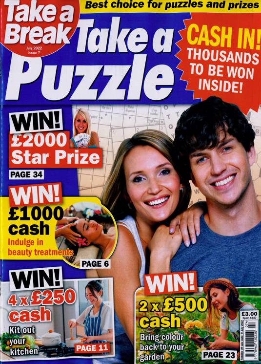 Take A Break Take A Puzzle Magazine Subscription | Buy at Newsstand.co ...