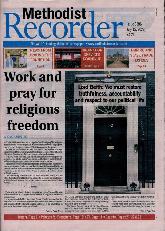 Methodist Recorder Magazine Subscription | Buy at Newsstand.co.uk ...