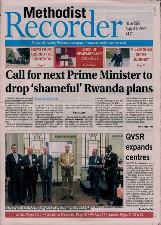 Methodist Recorder Magazine Subscription | Buy at Newsstand.co.uk ...