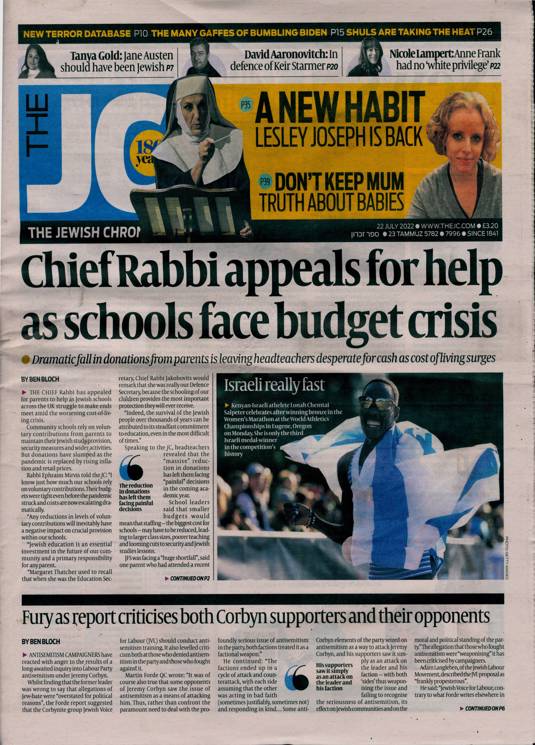 Jewish Chronicle Magazine Subscription | Buy at Newsstand.co.uk | Religion