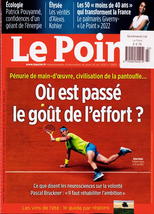 Le Point Magazine Subscription | Buy at Newsstand.co.uk | French