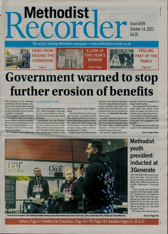 Methodist Recorder Magazine Subscription | Buy at Newsstand.co.uk ...