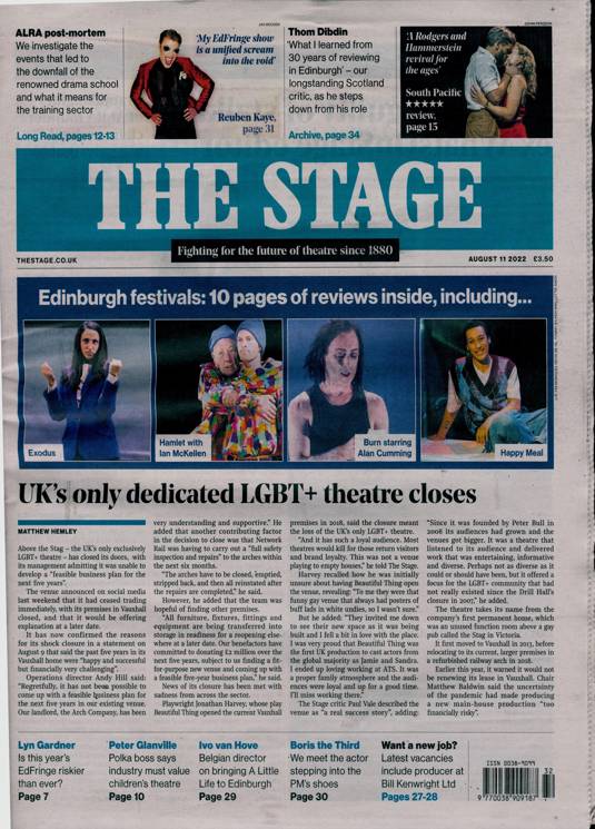 Stage Magazine Subscription | Buy at Newsstand.co.uk | Theatre & Dance