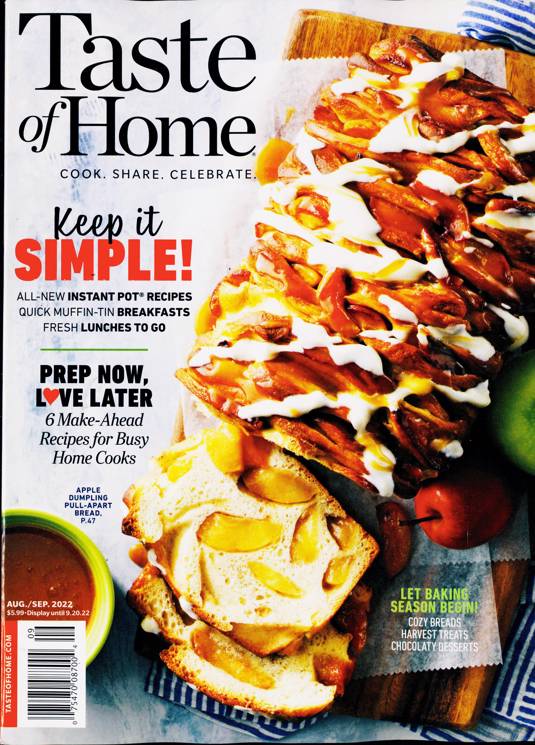 Taste Of Home Magazine Subscription | Buy at Newsstand.co.uk | Cooking ...