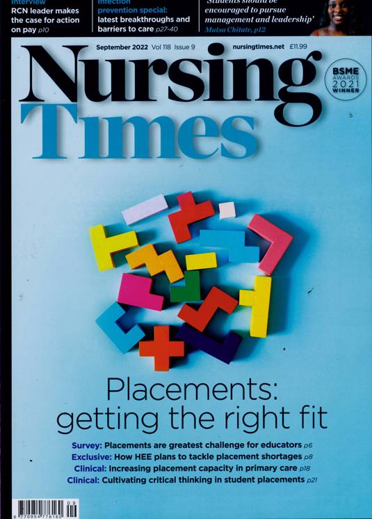 Nursing Times Magazine Subscription | Buy at Newsstand.co.uk | Health ...