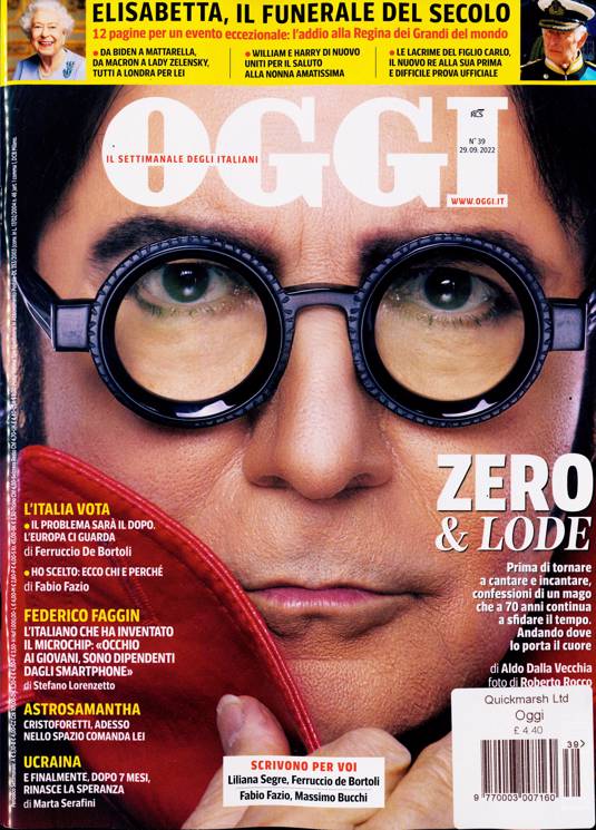 Oggi Magazine Subscription | Buy at Newsstand.co.uk | Italian