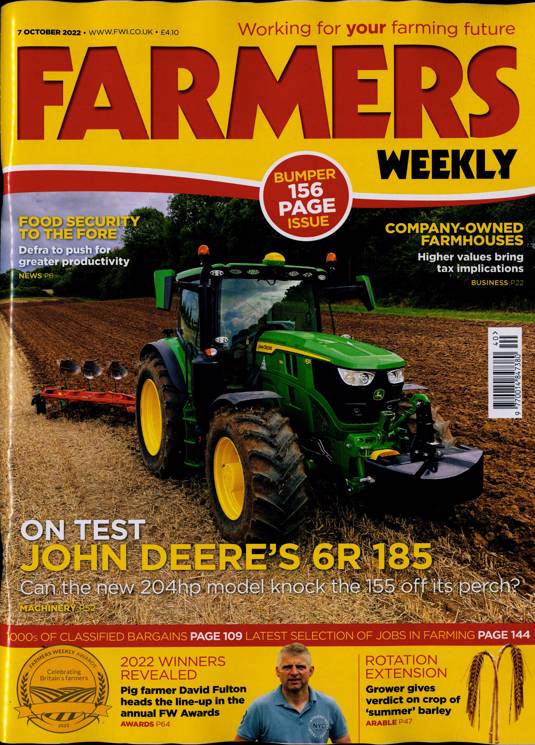 Farmers Weekly Magazine Subscription | Buy at Newsstand.co.uk | Agriculture