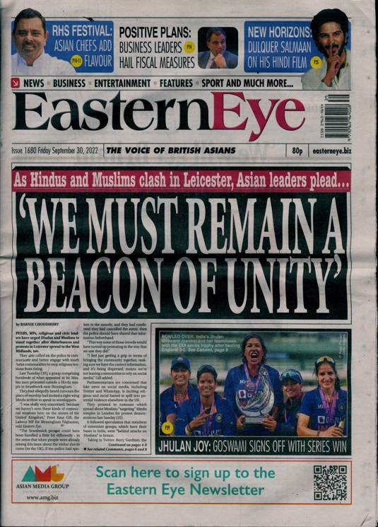 Eastern Eye Magazine Subscription | Buy at Newsstand.co.uk | Asian