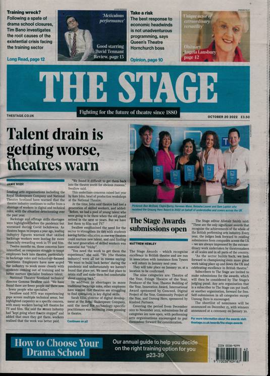Stage Magazine Subscription | Buy at Newsstand.co.uk | Theatre & Dance