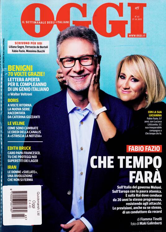 Oggi Magazine Subscription | Buy at Newsstand.co.uk | Italian
