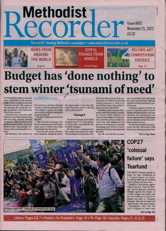 Methodist Recorder Magazine Subscription | Buy at Newsstand.co.uk ...