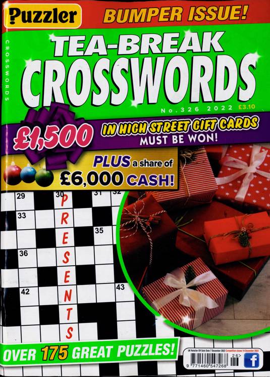 Puzzler Tea Break Crosswords Magazine Subscription | Buy at Newsstand ...