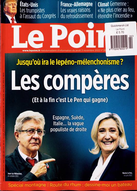 Le Point Magazine Subscription | Buy at Newsstand.co.uk | French