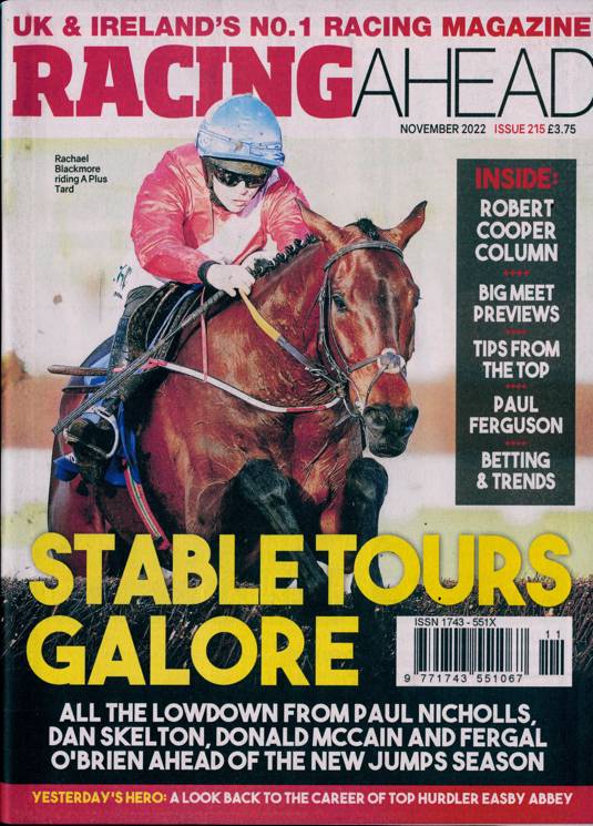 Racing Ahead Magazine Subscription | Buy at Newsstand.co.uk | Equestrian