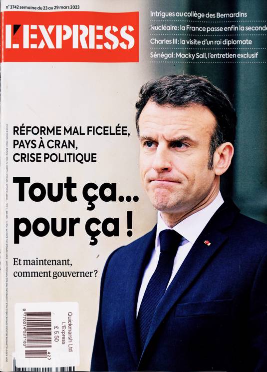 L Express Magazine Subscription | Buy at Newsstand.co.uk | French