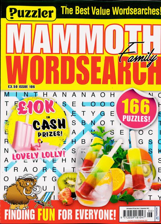 Puzz Mammoth Fam Wordsearch Magazine Subscription | Buy at Newsstand.co ...