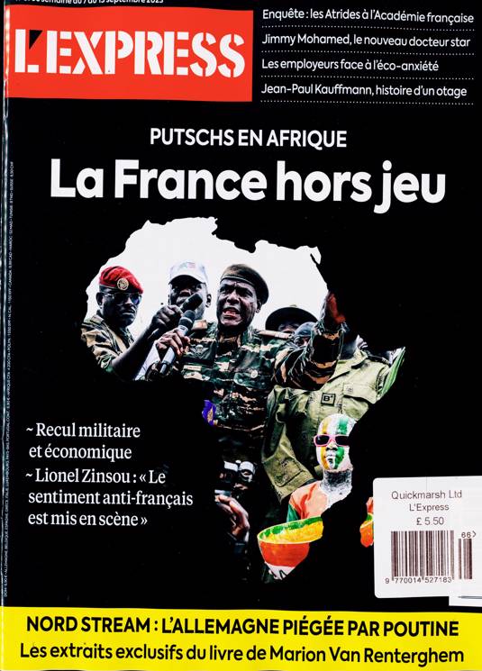 L Express Magazine Subscription | Buy at Newsstand.co.uk | French