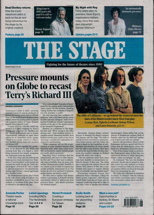 Stage Magazine Subscription | Buy at Newsstand.co.uk | Theatre & Dance