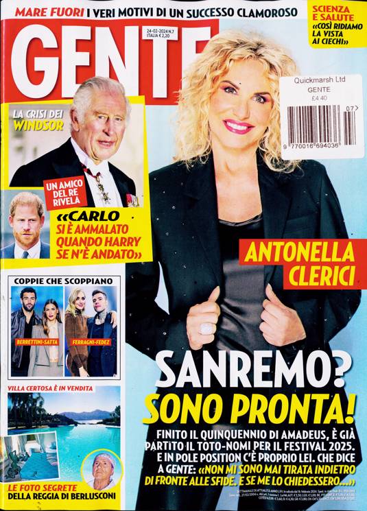 Gente Magazine Subscription | Buy at Newsstand.co.uk | Italian