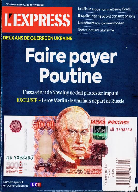 L Express Magazine Subscription | Buy at Newsstand.co.uk | French