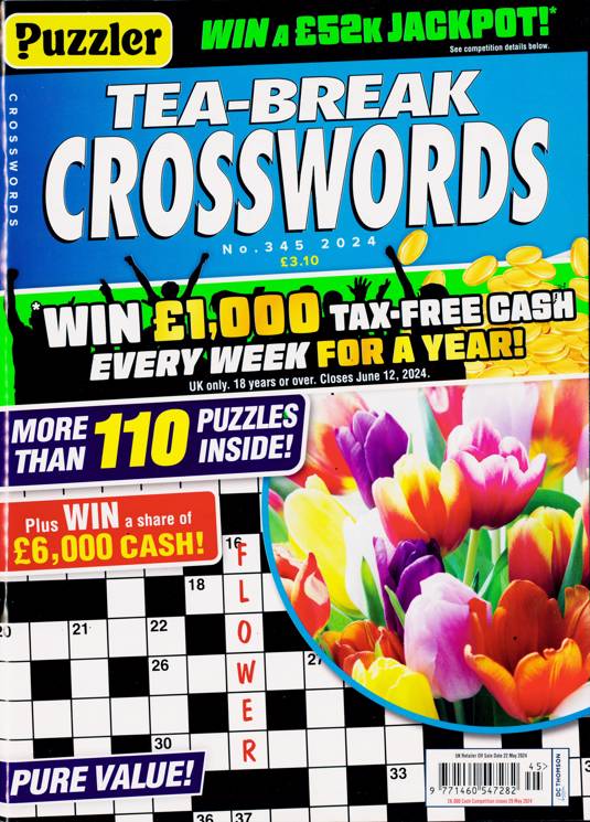 Puzzler Tea Break Crosswords Magazine Subscription | Buy at Newsstand ...